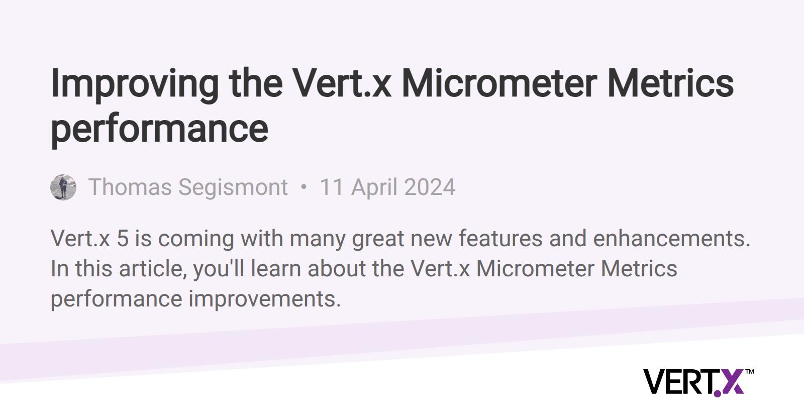 Improving The Vertx Micrometer Metrics Performance Blog Eclipse Vertx